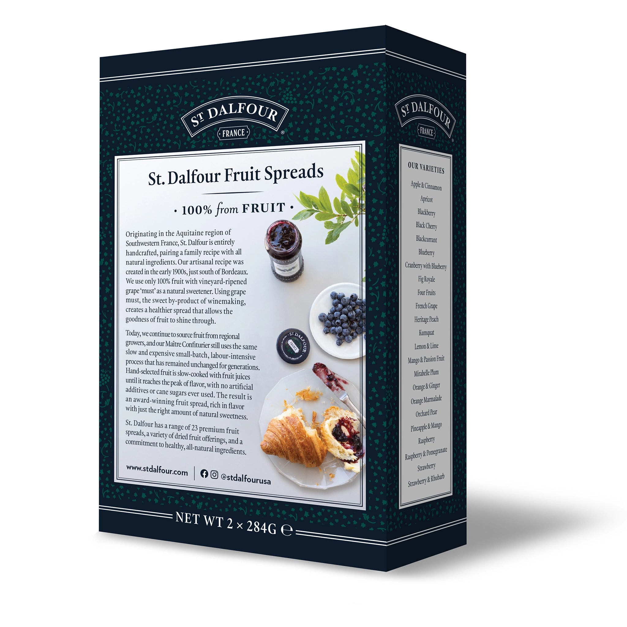 St. Dalfour Gift Set | 2 Jars of Fruit Spread | St. Dalfour