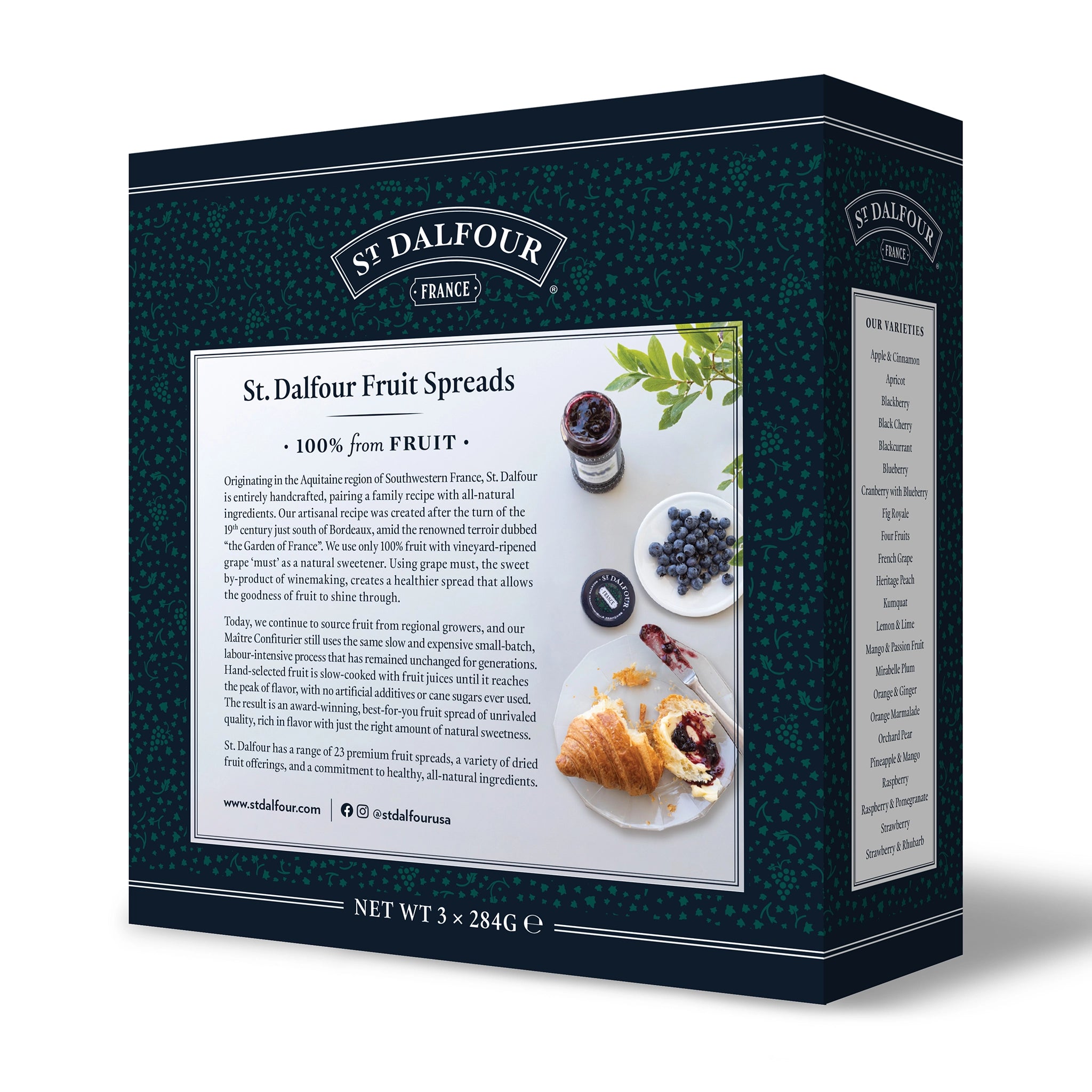 St. Dalfour Gift Set | 3 Jars of Fruit Spread | St. Dalfour